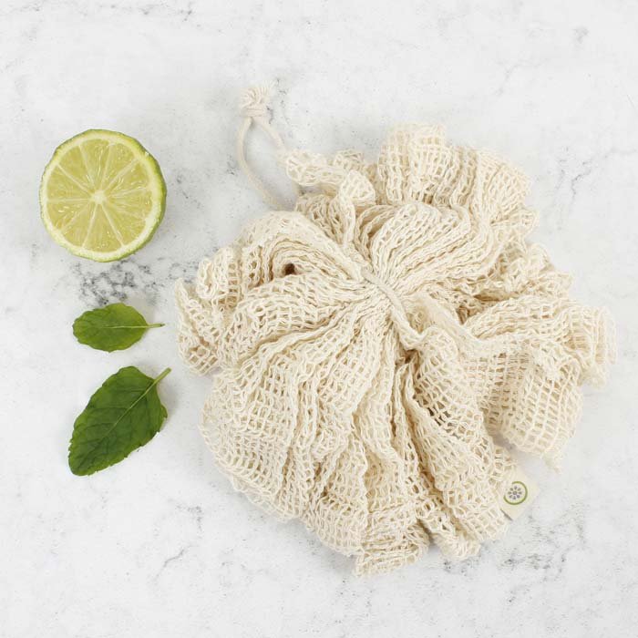 A Slice of Green | Organic Cotton Bath Puff | Plastic Free Body Puff ...